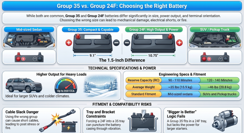 Group 35 vs. 24F Battery: The Mechanic’s Guide to Making the Right Choice