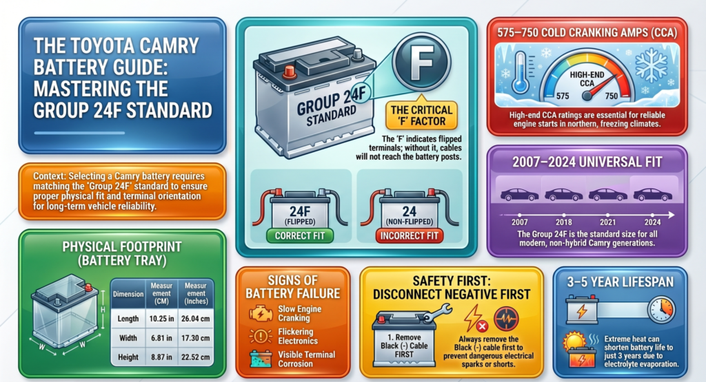 Toyota Camry Battery Group Size: Dimensions, Types, and Replacement Guide